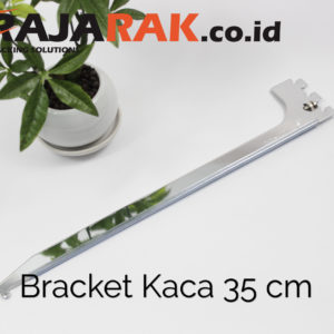 Daun Bracket Kaca 35 cm Tebal 3 mm Warna Chrome | RAK MINIMARKET TOKO ...