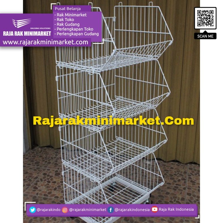 RAK TOKO DISPLAY KERANJANG 4 SUSUN TIPE RKS50 | RAK MINIMARKET TOKO ...