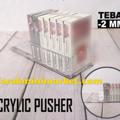 DISPLAY ACRYLIC – AKRILIK PUSHER ROKOK OTOMATIS P.20CM | RAK MINIMARKET ...