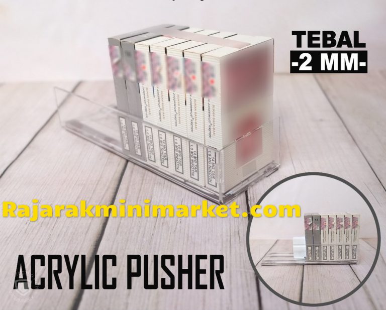 DISPLAY ACRYLIC – AKRILIK PUSHER ROKOK OTOMATIS P.20CM | RAK MINIMARKET ...