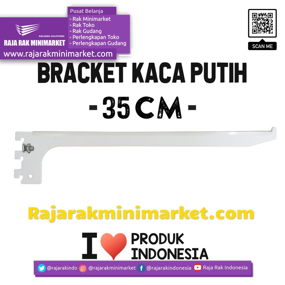 Tiang Bracket 200 cm Chrome – Rel Bracket Besi – Rail Bracket Dinding ...