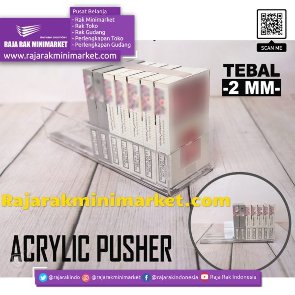 DISPLAY ACRYLIC – AKRILIK PUSHER ROKOK OTOMATIS P.20CM | RAK MINIMARKET ...