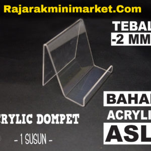 DISPLAY ACRYLIC – AKRILIK DOMPET 1 SUSUN | RAK MINIMARKET TOKO DISPLAY ...