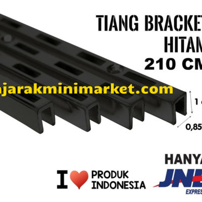 TIANG BRACKET HITAM 210 CM TIPE TBH210 | RAK MINIMARKET