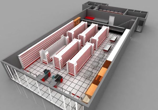 Desain Layout 3D Toko Minimarket, Disertai 20 Contoh Gambar
