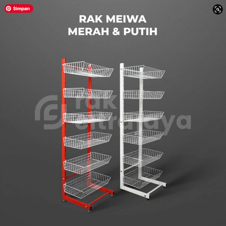 RAK DISPLAY TOKO JAJANAN TIPE MEIWA, 6 SUSUN KERANJANG