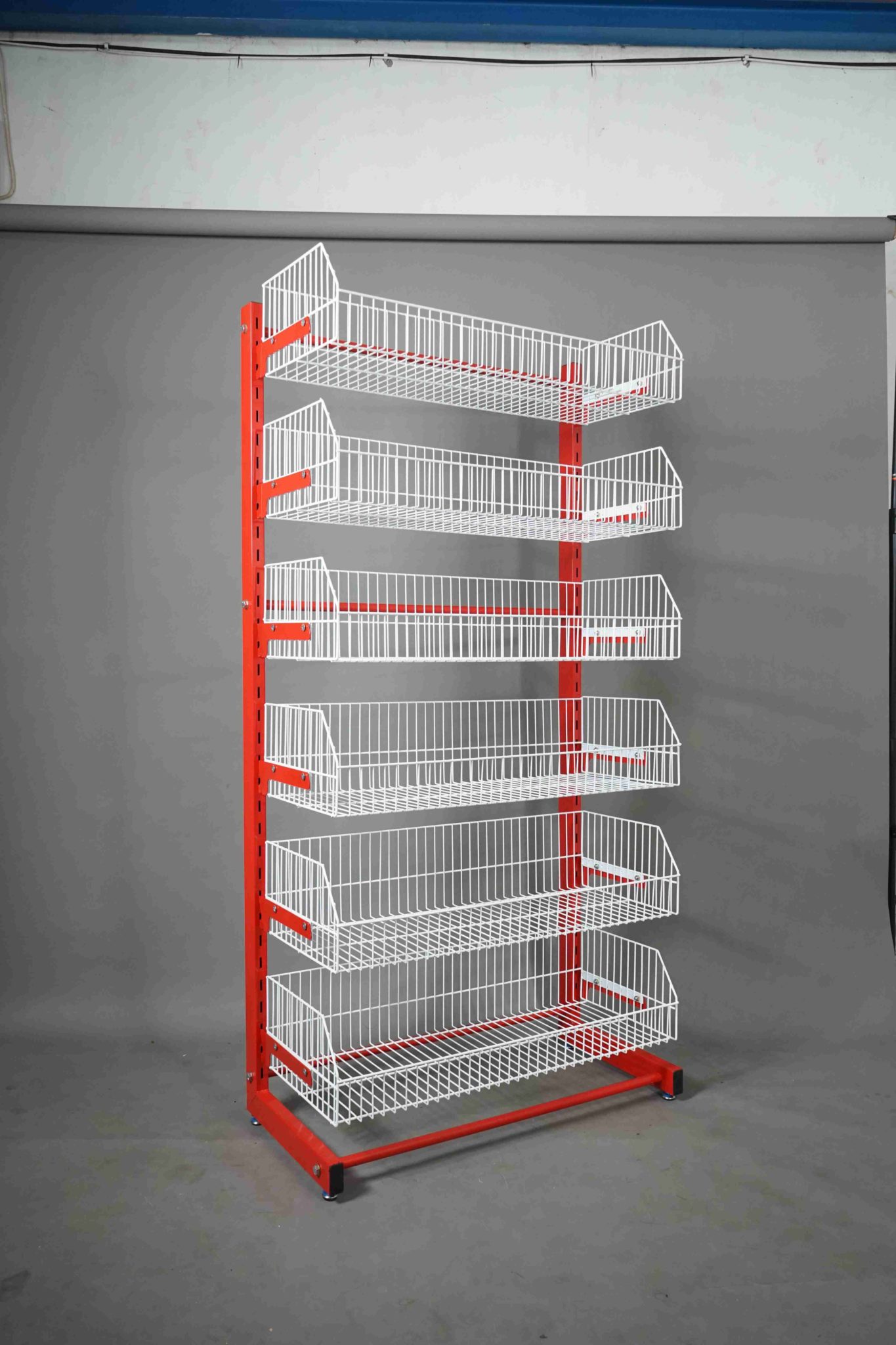 RAK DISPLAY TOKO NEW FRESNO T.180 SINGLE, 6 SUSUN KERANJANG