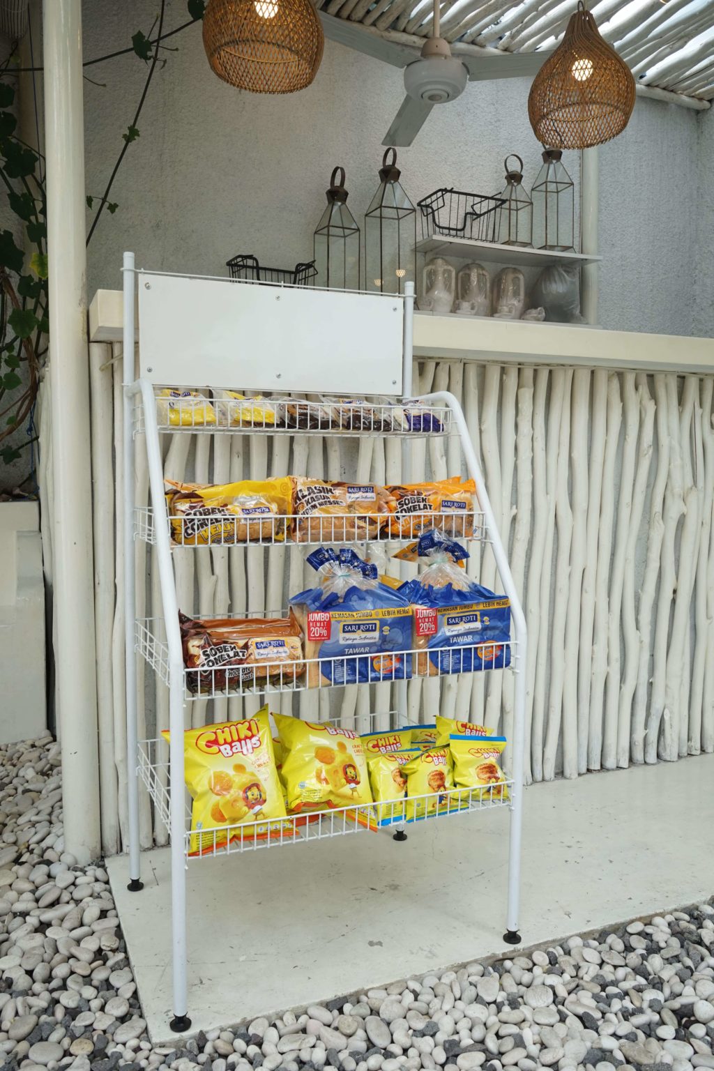 RAK PROMOSI PAPAN | RAK SARI ROTI CHIKI SNACK DISPLAY TOKO