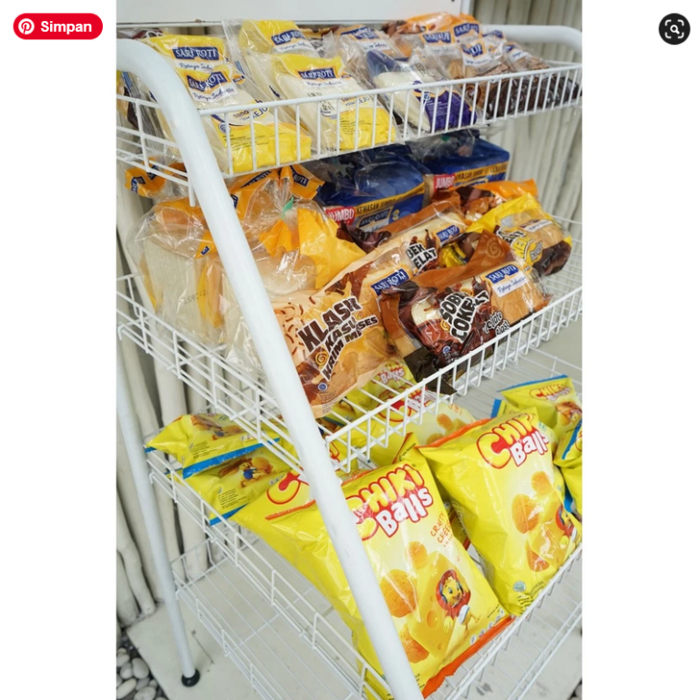RAK PROMOSI PAPAN | RAK SARI ROTI CHIKI SNACK DISPLAY TOKO