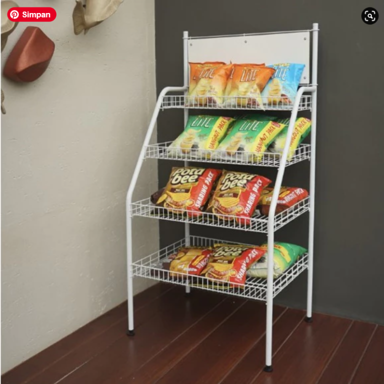 RAK PROMOSI PAPAN | RAK SARI ROTI CHIKI SNACK DISPLAY TOKO