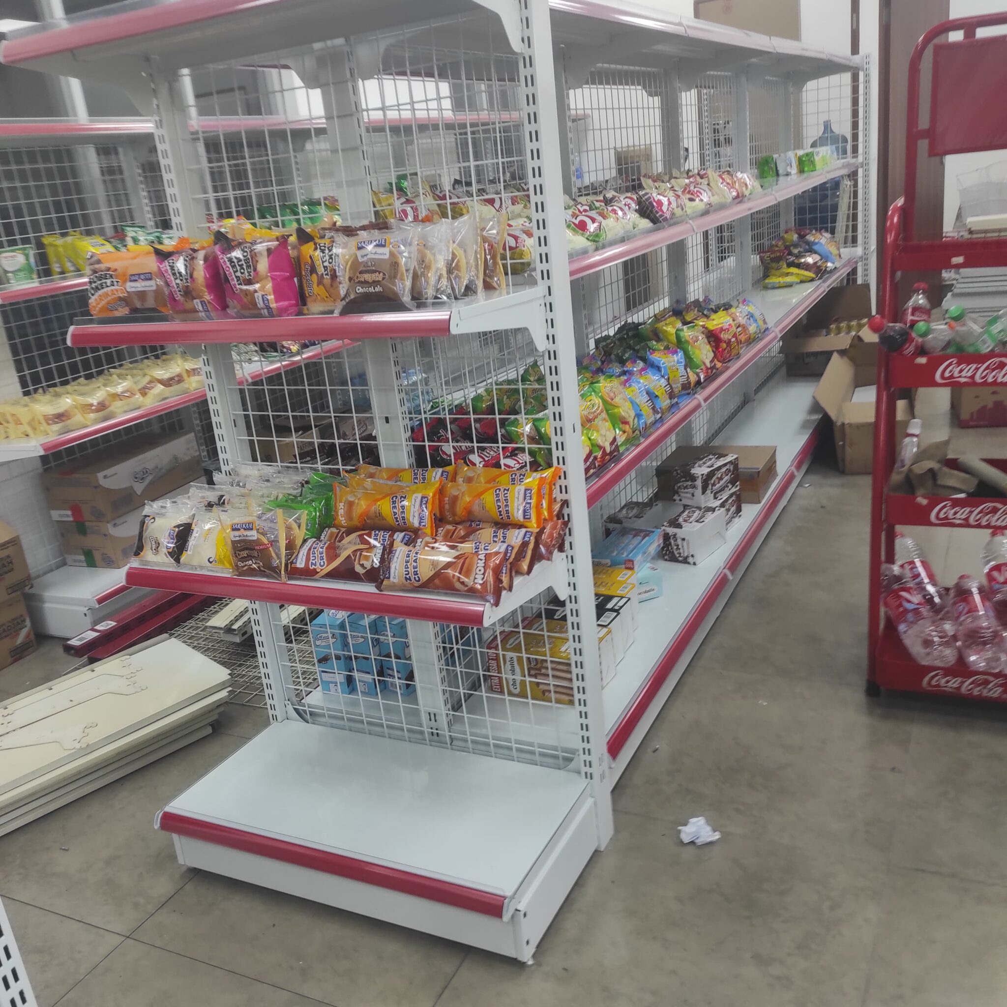 PEMASANGAN RAK MINIMARKET GONDOLA DISPLAY TOKO TIPE RR-150 DI CIKARANG ...
